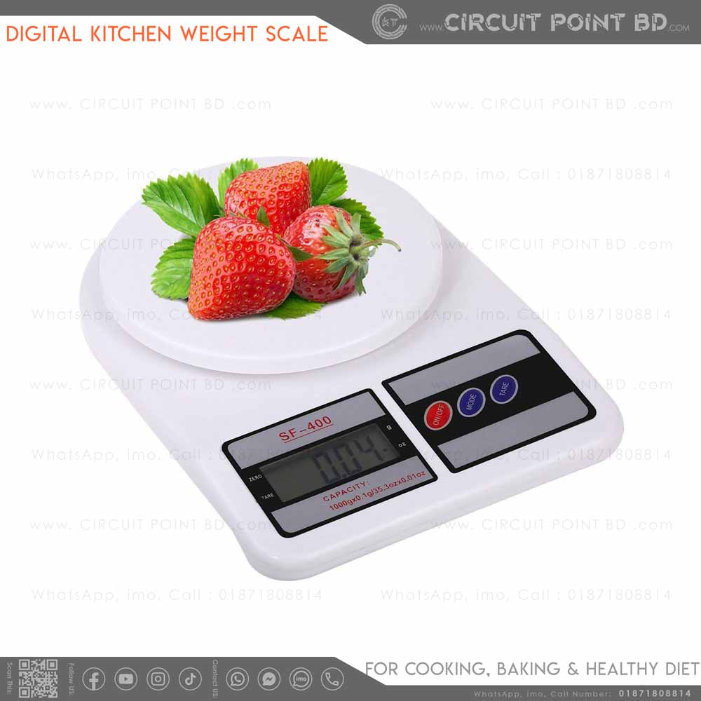 Digital Kitchen Weight Scale 10kg | 1-gram Precision SF400 Model with ...